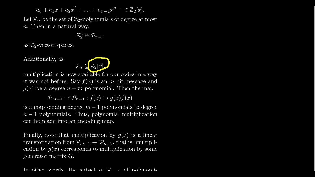 Polynomial Codes