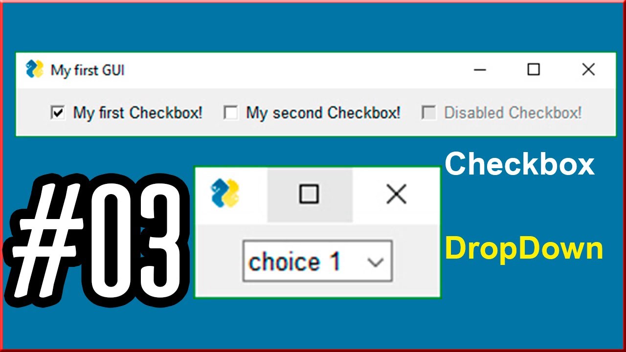 Python PySimpleGUI - Chackbox & DropDown Tutorial #03