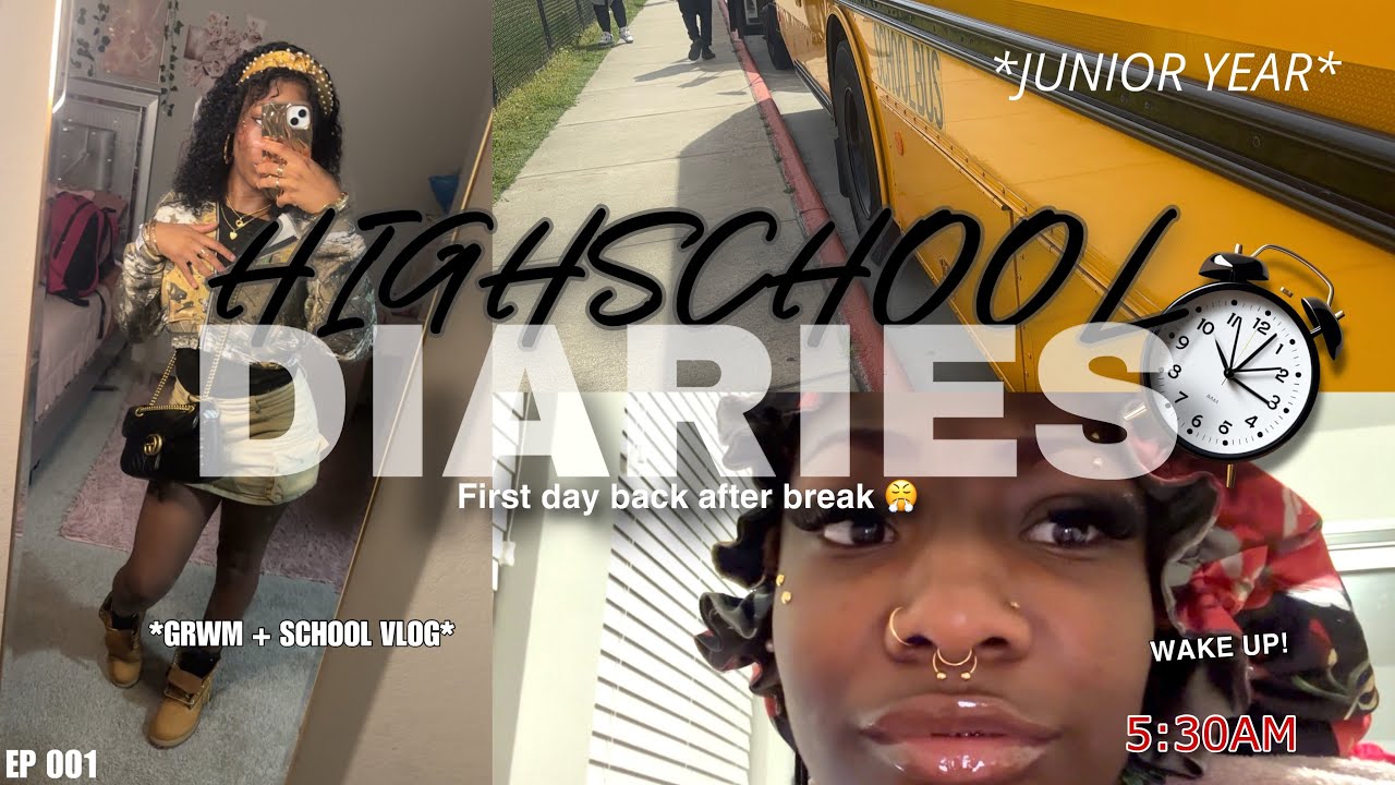 First day back to school after break… I wasn’t ready for this 😭 | School Diaries Ep.1 (GRWM + vlog)