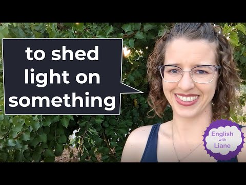 Idiom - to shed light on something