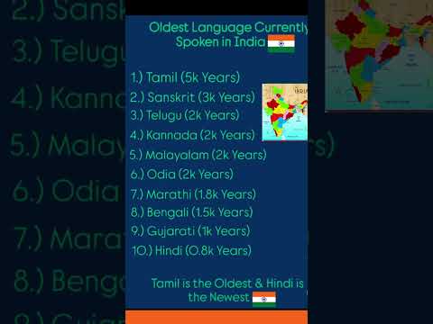 Oldest spoken languages in india 🇮🇳 🔊 #Oldest #language #languages #tamil #hindi #hindu #india