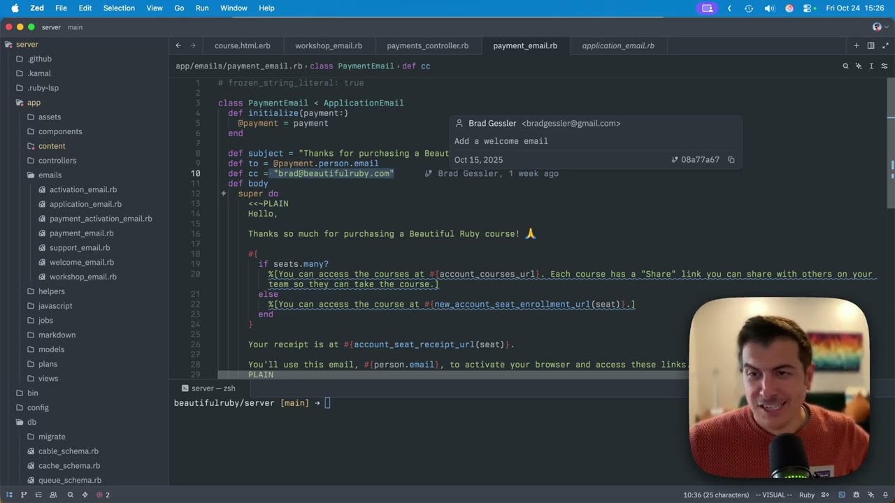 Supermail for server-side and client-side emails in BeautifulRuby.com: Read The Friendly Source Code
