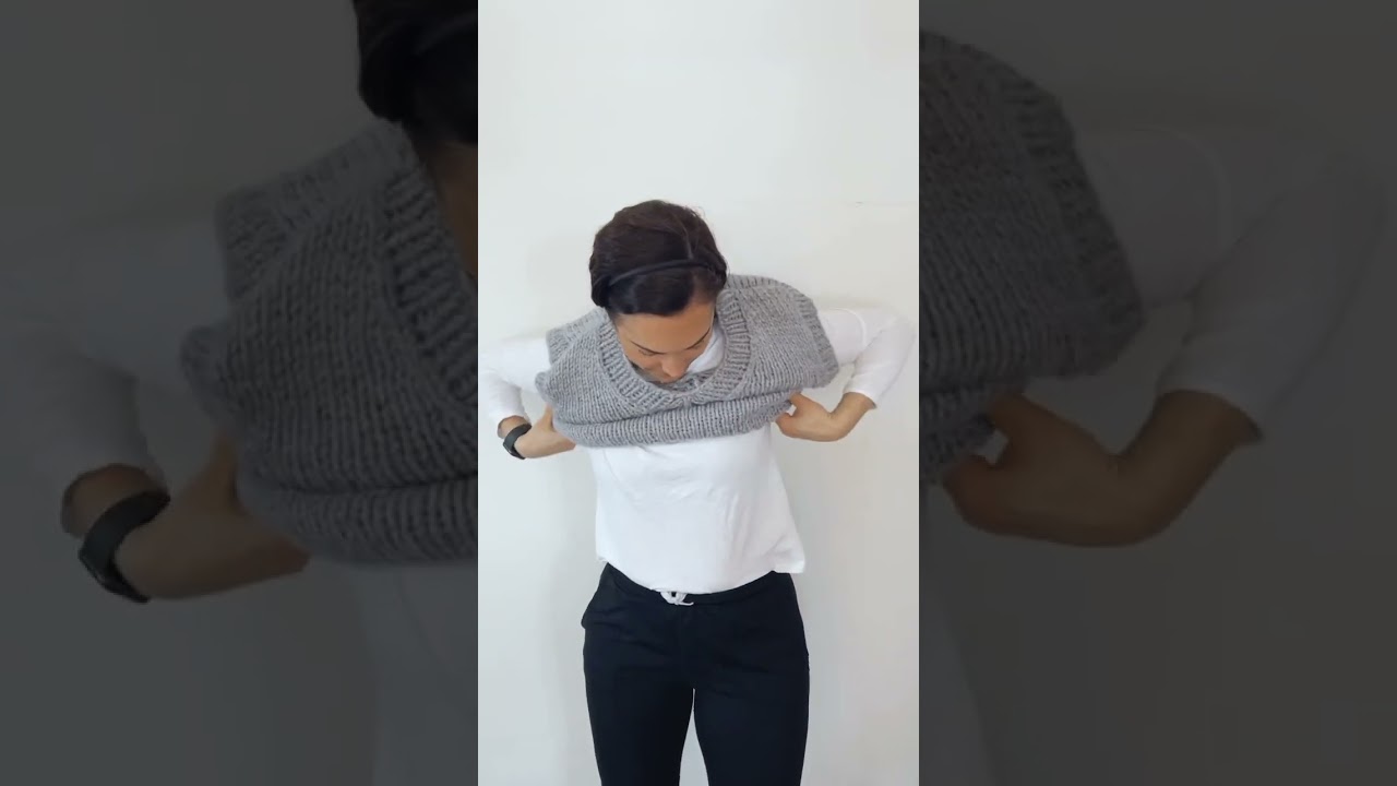 Get my latest sweater vest knitting pattern and tutorial 🧶 #knittingtutorial #knittingpattern