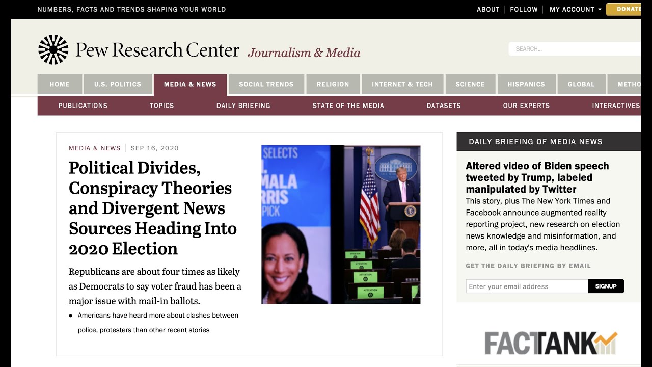 Pew Research Center - Keyword Searching and Report Formats
