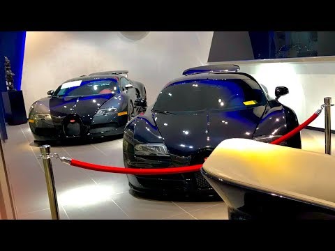 Two Bugatti Veyrons at Manhattan Motorcars