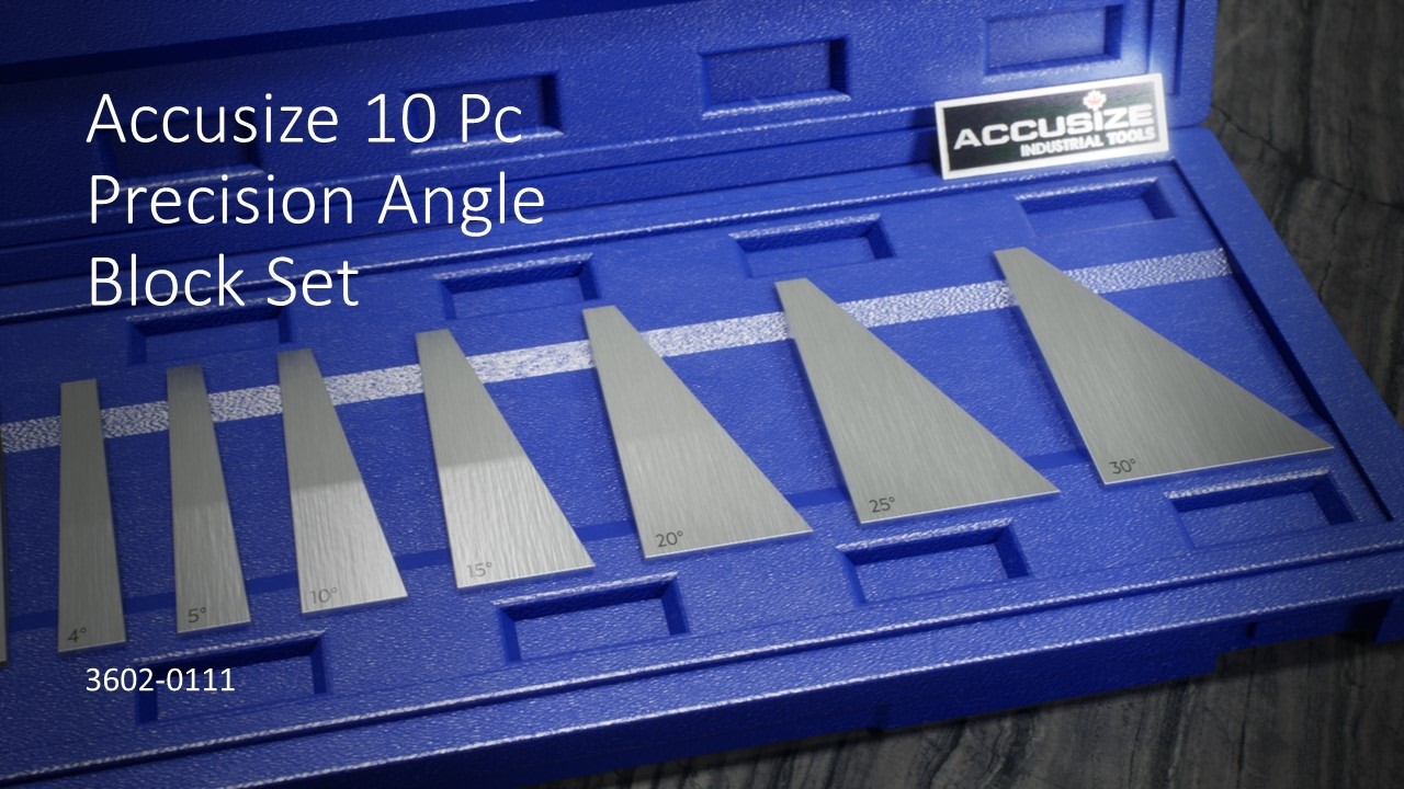 Accusize 10-Piece Precision Angle Block Set (3602-0111) | Quick Angle Setups
