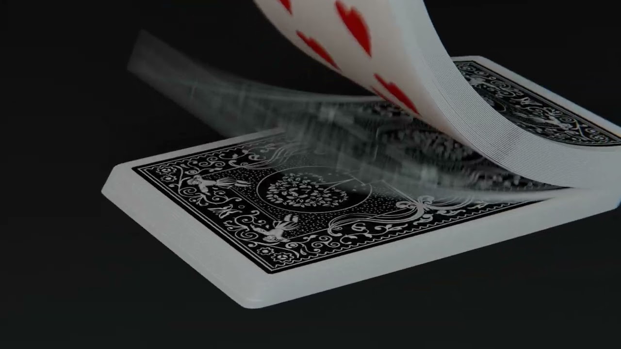 Robert-Houdin playing cards - Shuffle animation Blender WIP