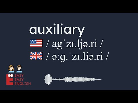 How to pronounce auxiliary? US English UK English IPA Audio Waveform 👩👨 How to say auxiliary?