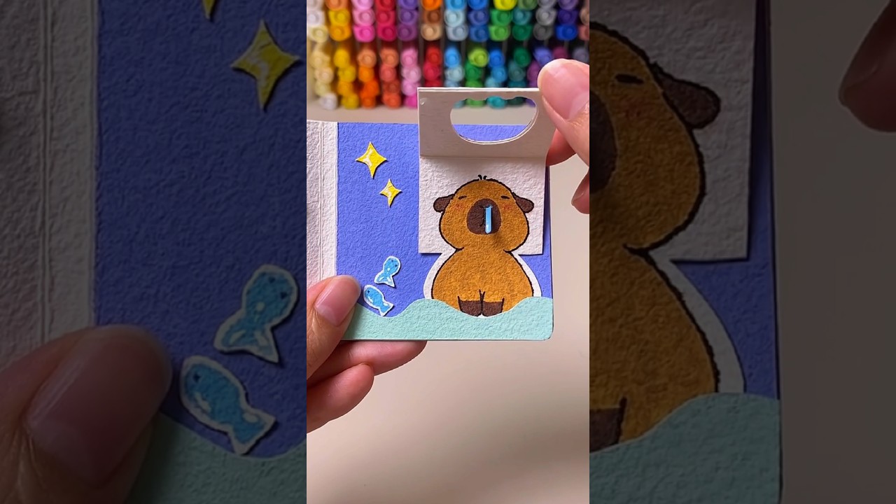 DIY Capybara Paper Crafts idea #capybara  #papercraft  #diycrafts