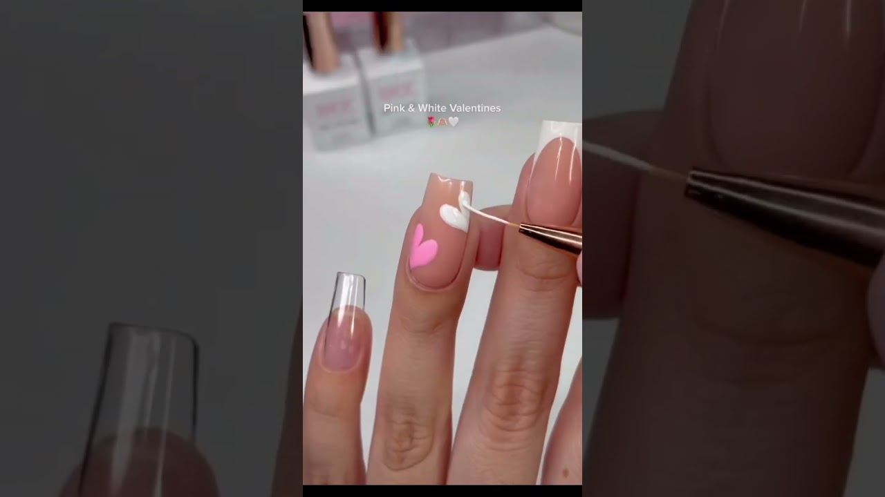 Diseño de uñas para  San Valentín 💝 #diseñodeuñas