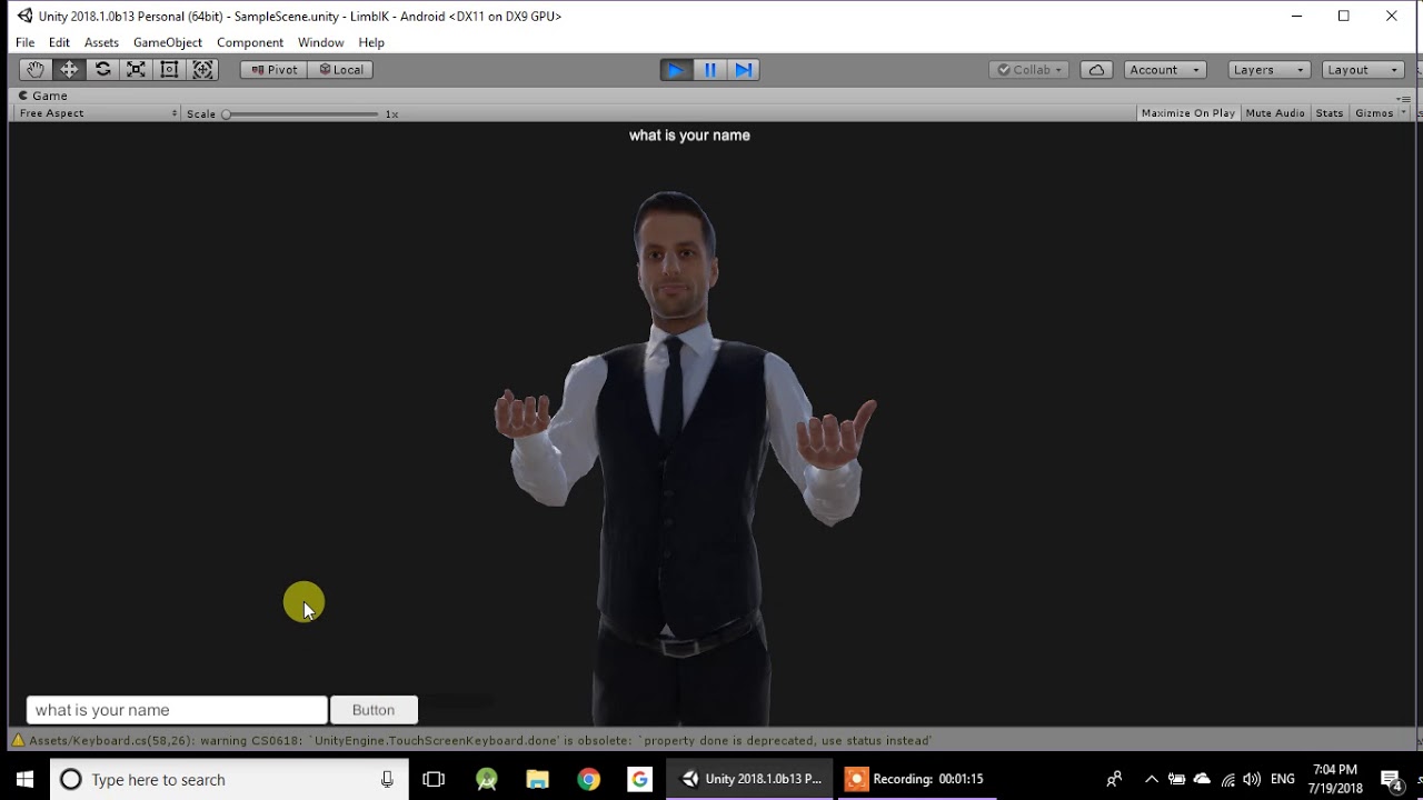 Using Unity to animate Sign Languages for Text to Sign Language ...
