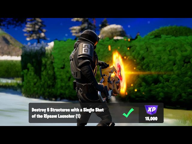 Fortnite: How to destroy 5 structures with a single shot of the Ripsaw ...