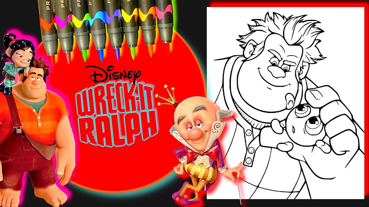 Wreck-It-Ralph Coloring & Trivia 👾🕹
