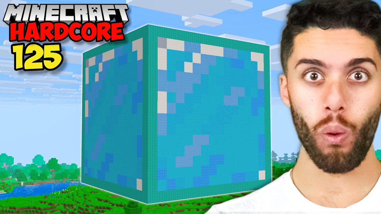 I Built The WORLDS BIGGEST DIAMOND BLOCK in Minecraft Hardcore (#125)