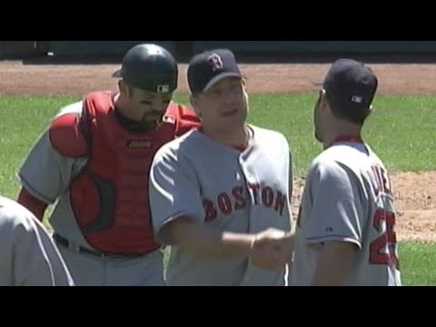 Curt Schilling completes his one-hitter vs. A's