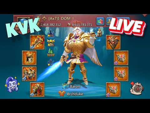 Lords Mobile - KVK on strongest account in LM. LIVE