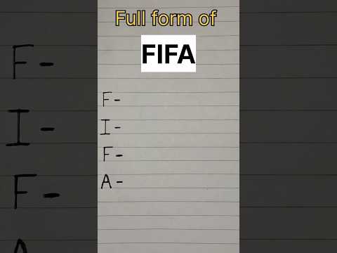 FIFA full form #fifa #fullforms #gkfullform #generalknowledge #writingtips #fullforminhindi #gk