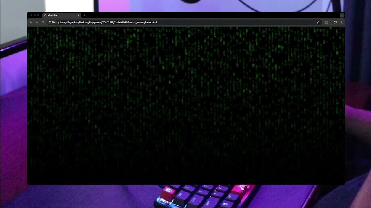 ASMR Programming | Coding Matrix Rain | No Talking