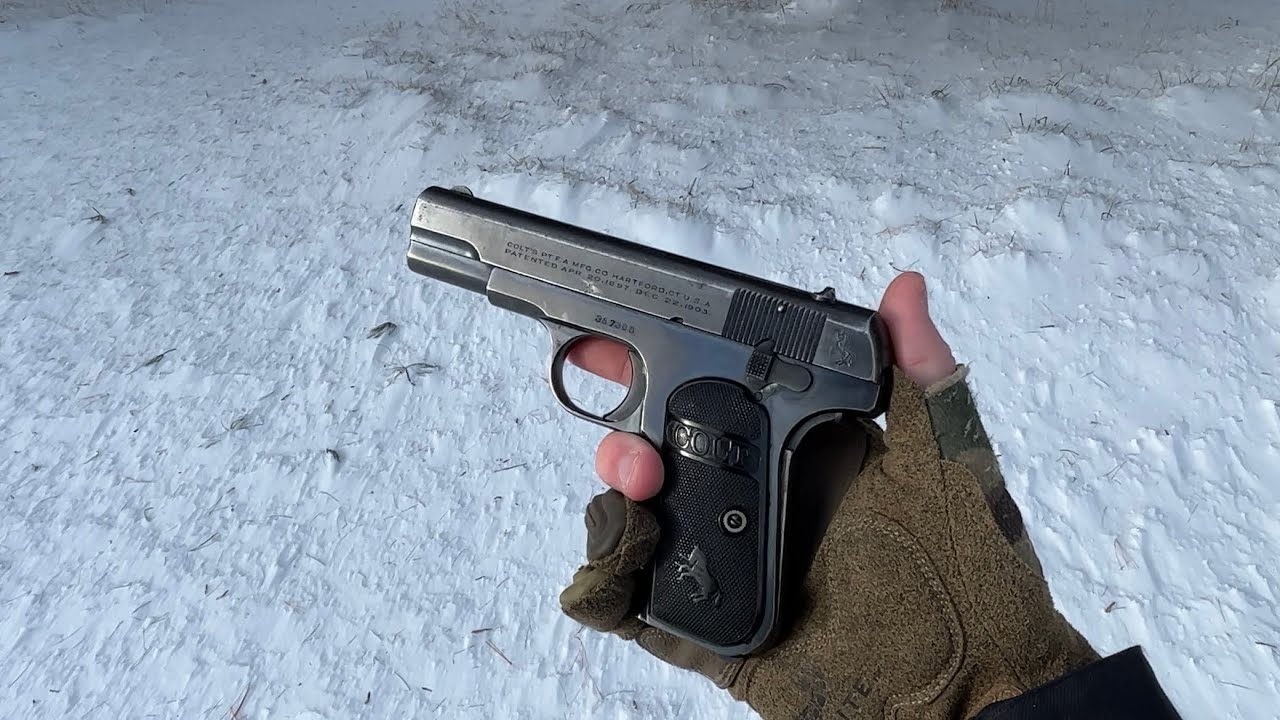 Colt 1903 Pocket Hammerless POV firing
