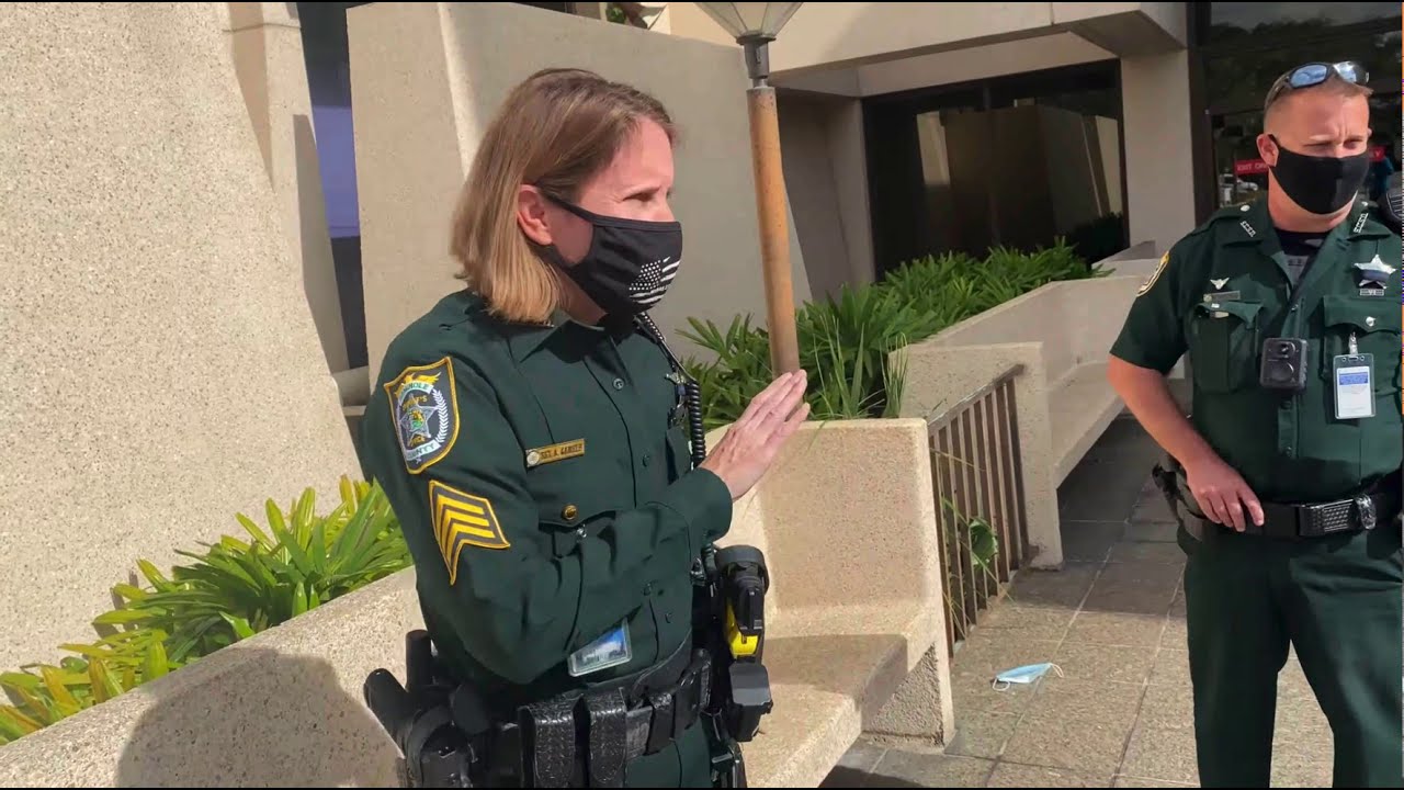 FEMALE SERGEANT DISMISSED AND DOES WALK OF SHAME - ID & MASK REFUSAL - First Amendment Audit Fail!!!