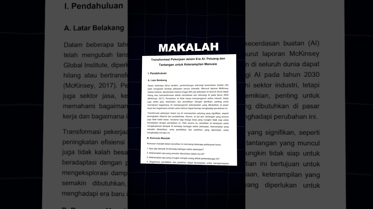 Bikin Makalah Akademik dalam Waktu 2 Menit #aitools #ai