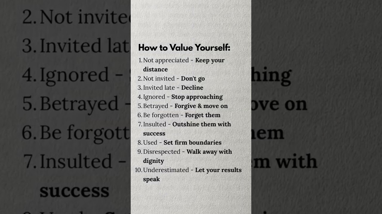 10 Rules That Instantly Boost Your Self-Worth 🚀