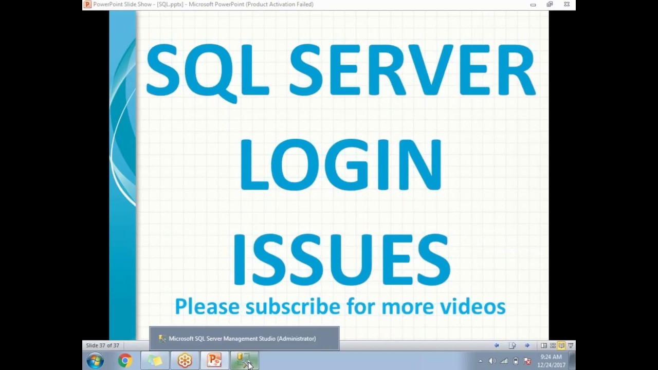 SQL Server Login Issues | SQL Login Error | SQL Login failed