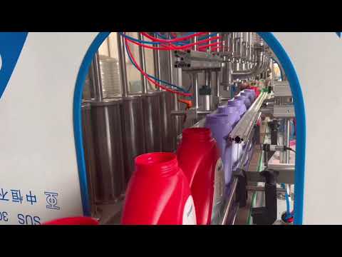 Liquid detergent bottles filling capping labeling line
