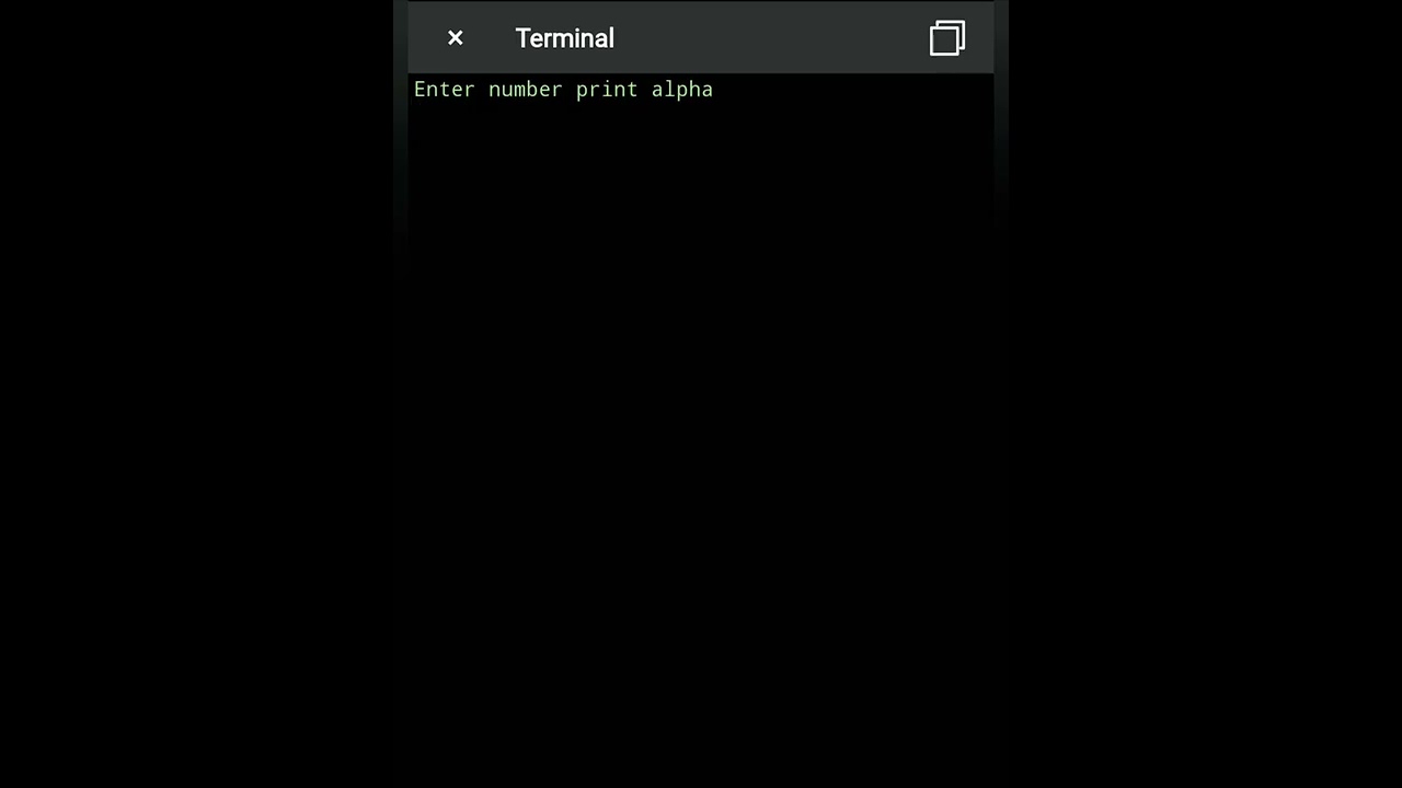 Python program to print alphabetical