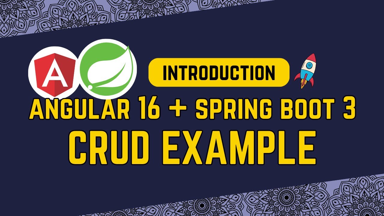 1. Angular 16 and Spring Boot 3 Crud Example (Introduction)