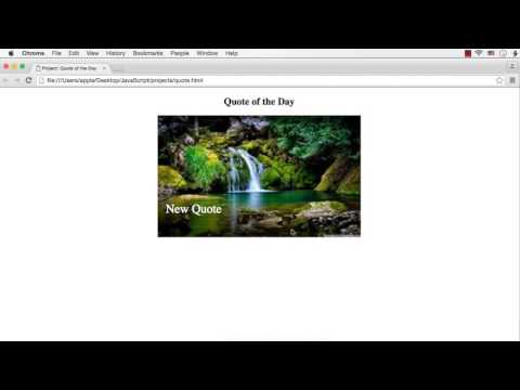 JavaScript: Quote of the Day Application from Scratch