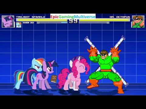 My Little Pony Characters (Twilight, Rainbow Dash, And Pinkie Pie) VS Characters In MUGEN Matches