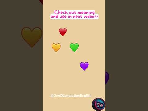 Do you know what does different HEART emojis REALLY means #GenZ English #shorts