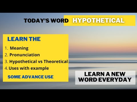 Meaning of hypothetical | theoretical and hypothetical | synonyms | Improve your vocabulary |