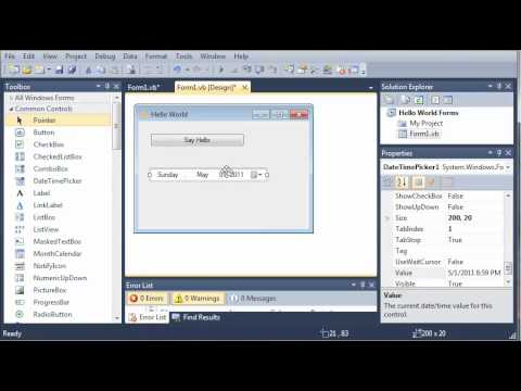 Visual Basic Tutorial - 38 - ToolBox Video Lecture - Mastering Visual Basic - Web Development