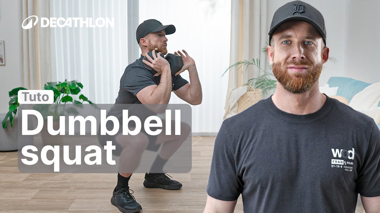 TUTO - Réaliser un squat avec haltères (4 exercices) 🏋️ | Decathlon