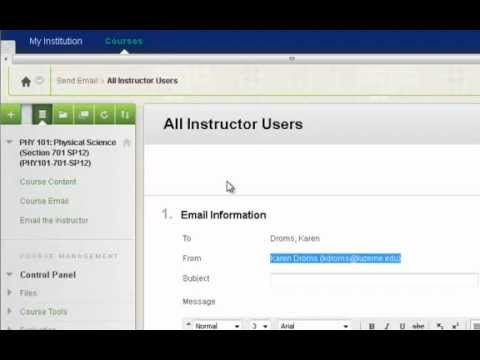Adding an Email the Instructor Link to a Blackboard Learn 9.1 Course Menu