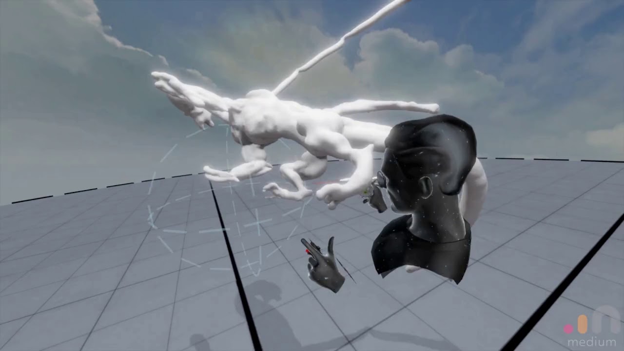 Starting a VR dragon sculpt in Oculus Medium