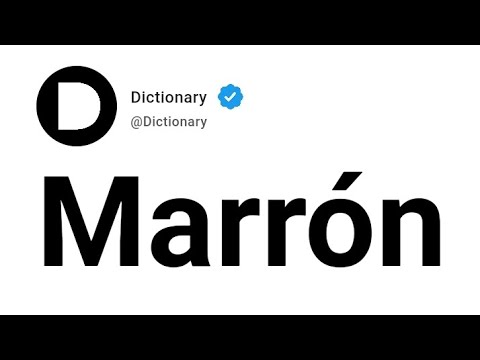 Marrón Significado En Inglés