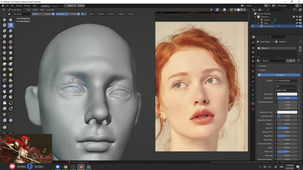 Blender Modeling Timelapse   Malenia Elden Ring Fanart