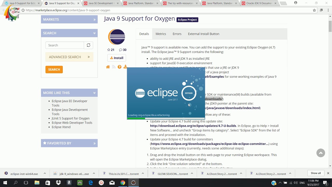 How to configure Java 9 Support for Eclipse Oxygen 4.7 and run first example
