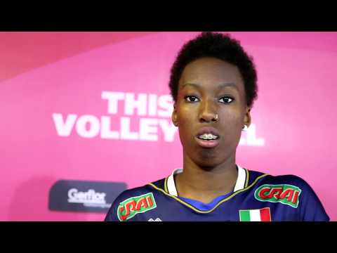 Future Journalist!! Young star Paola Egonu commentates winning point for Italy