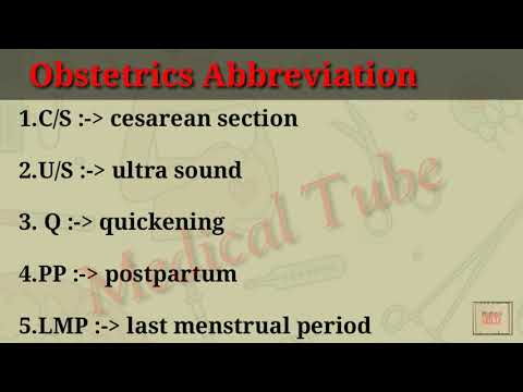 Obstetrics Terminology And Abbreviations || Abbreviation Commonly used in Obstetrics
