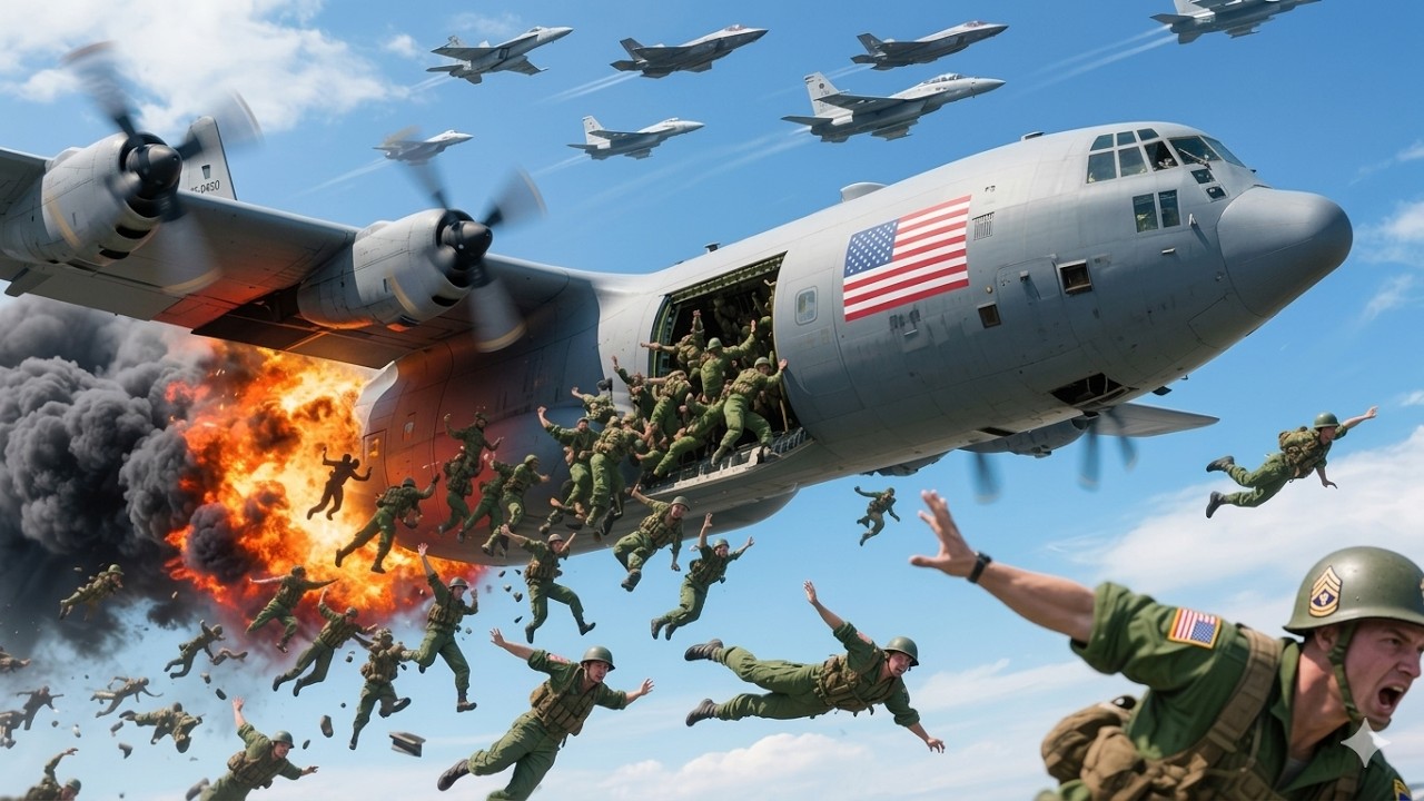 13 minutes ago: 3 US C-130 aircraft carrying 4000 troops were destroyed by Russian Su-57 aircraft