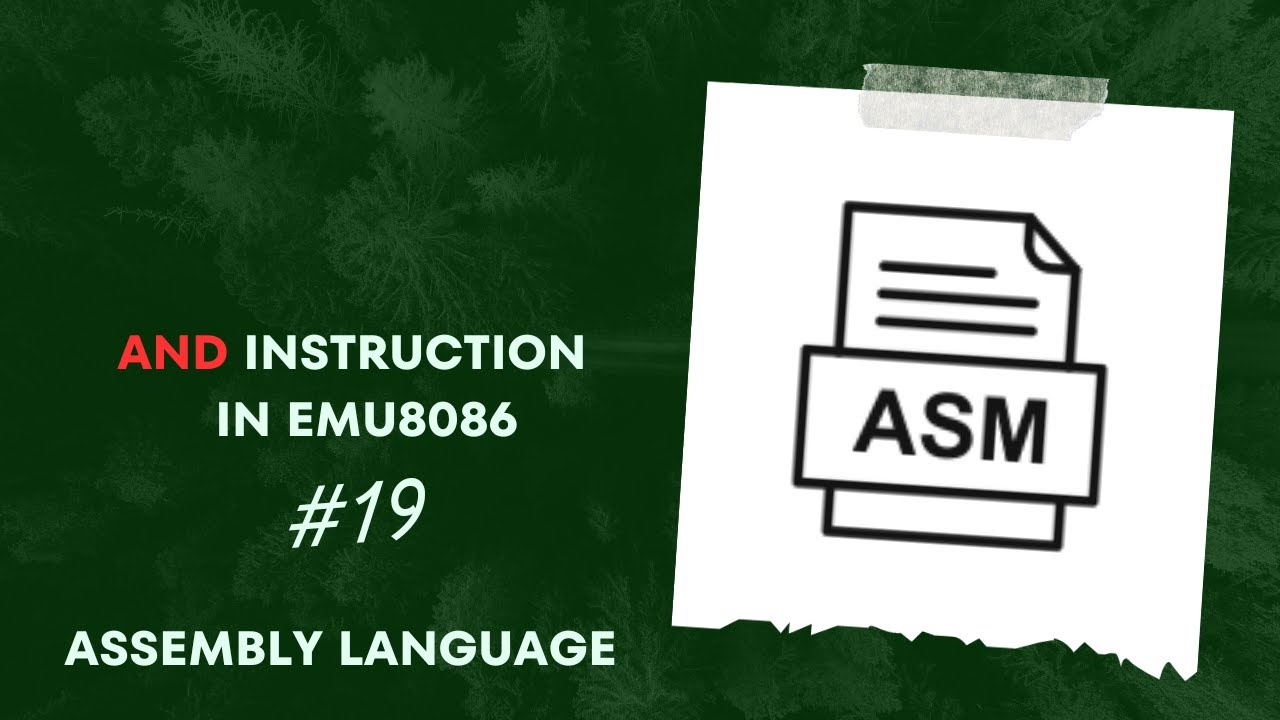Emu8086 Tutorial: Unleashing the Power of AND Operator | Assembly Language Programming
