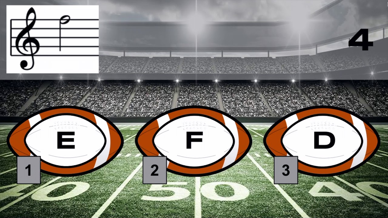 Game Day Treble Clef (Staff)