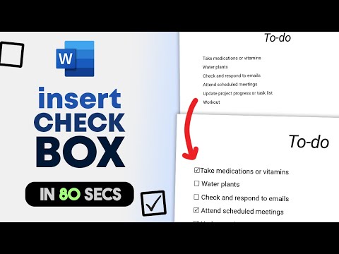 How to Insert Clickable Checkbox in Word