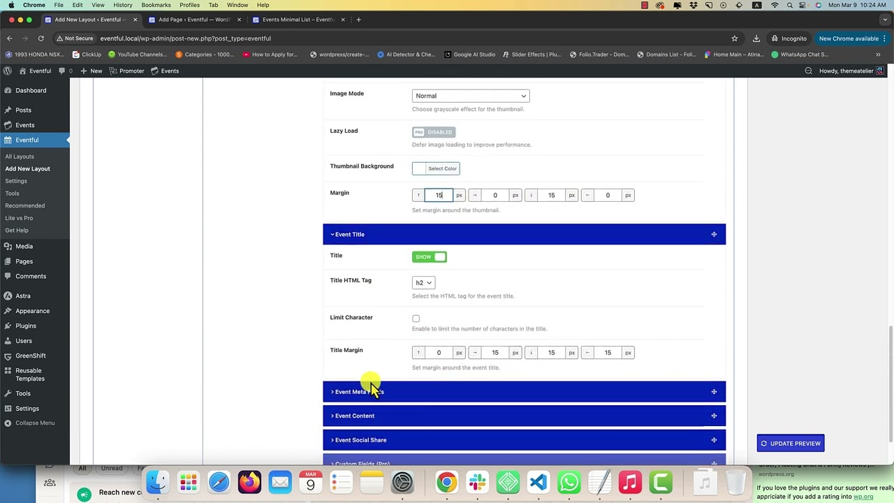How to Create an Event Minimal List Layout in WordPress (Eventful Plugin Tutorial) (Free)