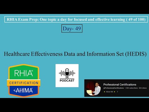 RHIA Exam Preparation 049- Healthcare Effectiveness Data and Information Set HEDIS
