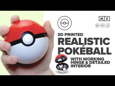 3D file Pokéball STL from Pokémon with detailed interior | STL File for ...